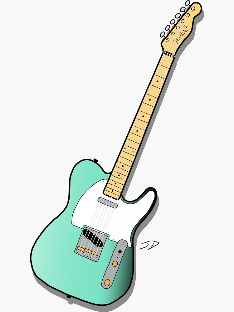 "Telecaster" Sticker by DreanoJulie | Redbubble