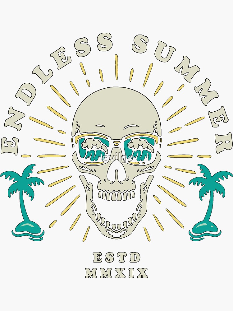 "Endless Summer " Sticker for Sale by evilgo | Redbubble