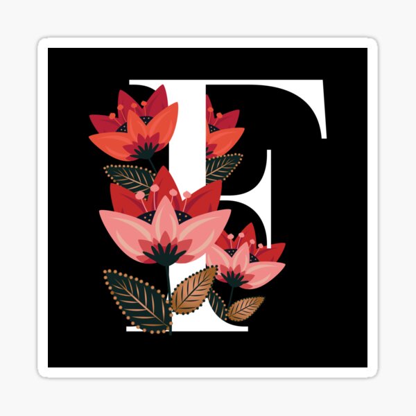 "Letter F " Sticker for Sale by Jisouk | Redbubble