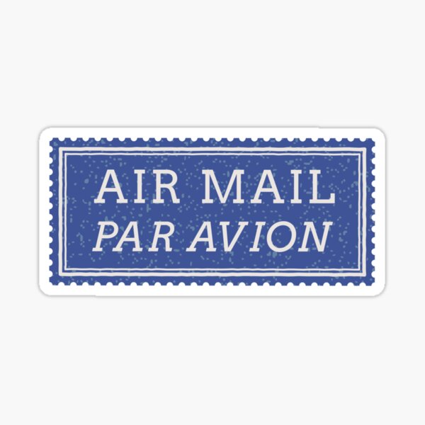 "Postage air mail" Sticker for Sale by Jisouk | Redbubble