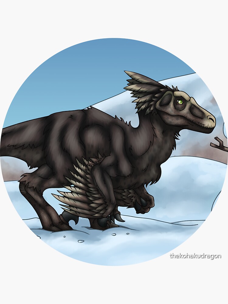 "Dinosaur Snowman" Sticker for Sale by thekohakudragon | Redbubble