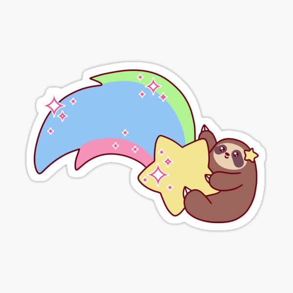 "Shooting Star Sloth" Sticker by SaradaBoru | Redbubble