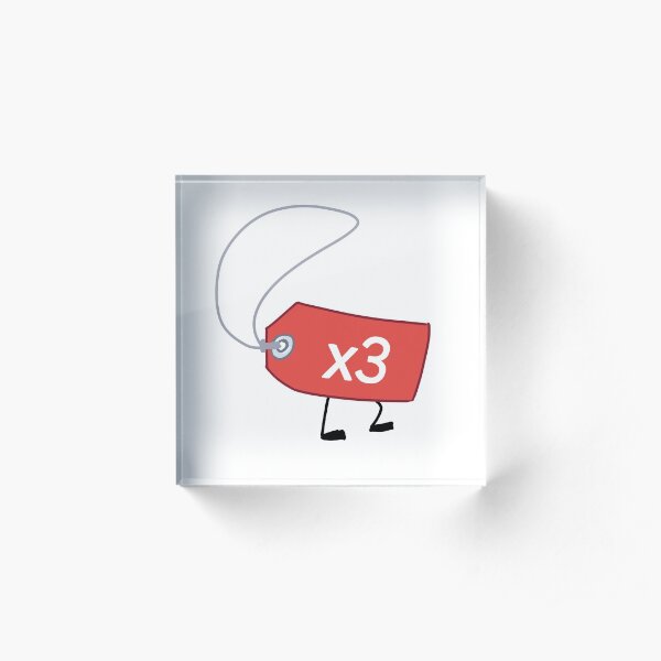 "BFB Price tag " Acrylic Block by Cicadastar | Redbubble
