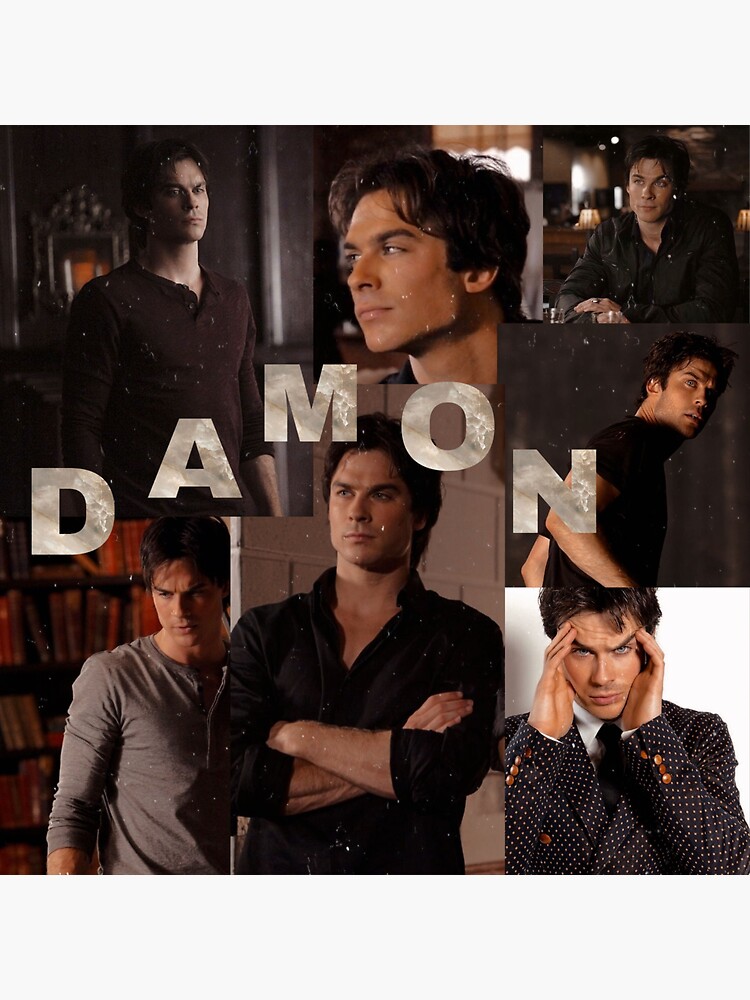 "damon collage" Sticker by avaacarr | Redbubble