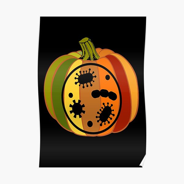 "MEDICAL LAB SCIENTIST HALLOWEEN RETRO FALL COLORED PUMPKIN BACTERIA ...