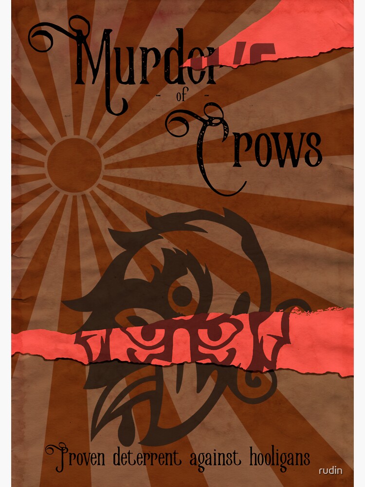 "Murder of Crows" Sticker for Sale by rudin | Redbubble