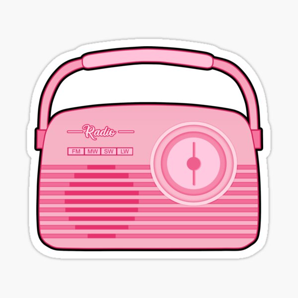 "Retro Radio" Sticker for Sale by leoleon | Redbubble