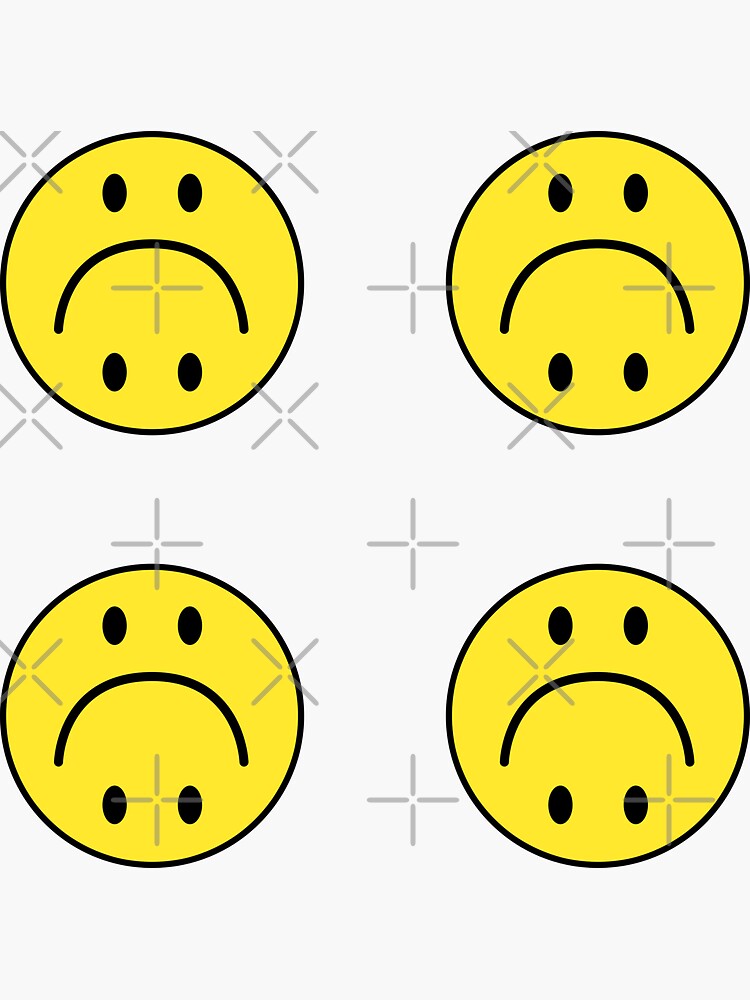 "My Treasure Sad Happy Smiley Face Sticker Pack" Sticker for Sale by ...
