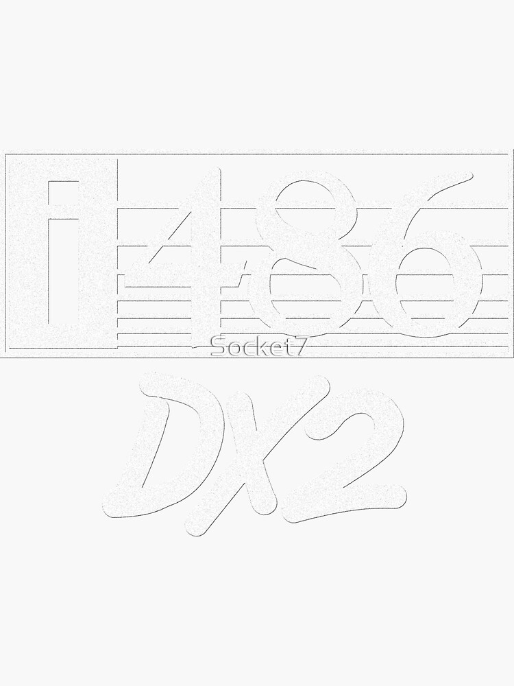 "Intel i486 DX2 Logo" Sticker for Sale by Socket7 | Redbubble