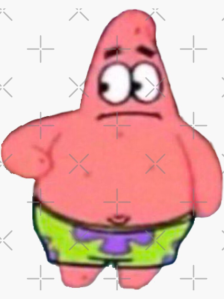 "patrick star sticker meme" Sticker by clio28 | Redbubble