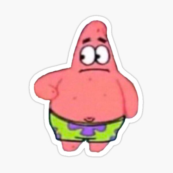 "patrick star sticker meme" Sticker by clio28 | Redbubble
