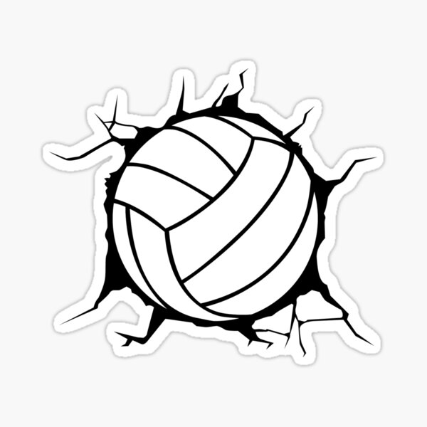 "Volleyball smashing through wall design gift for volleyball players or ...