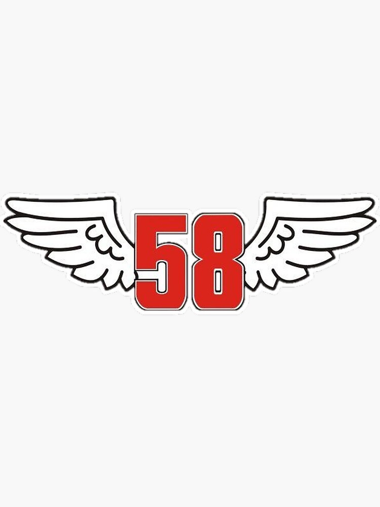 Bumper Stickers Paper Marco simoncelli 58 moto gp wing stickers ...