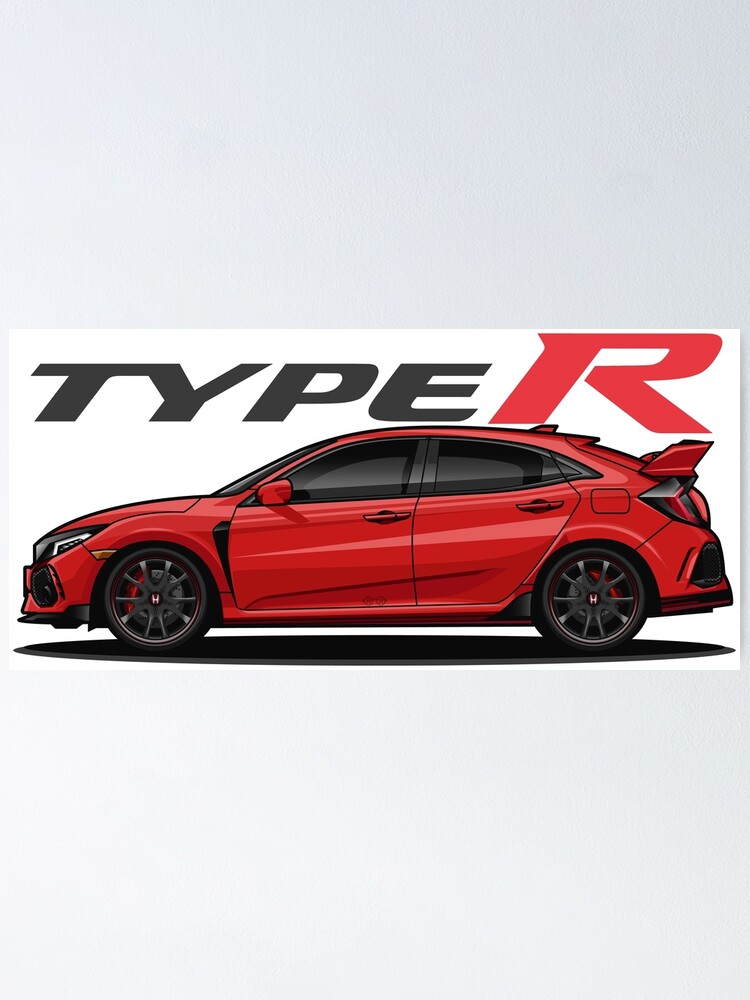 "Civic Type R (Red)" Poster for Sale by JioojiProject | Redbubble