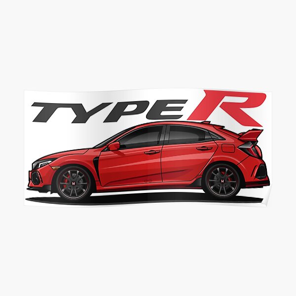 "Civic Type R (Red)" Poster for Sale by JioojiProject | Redbubble