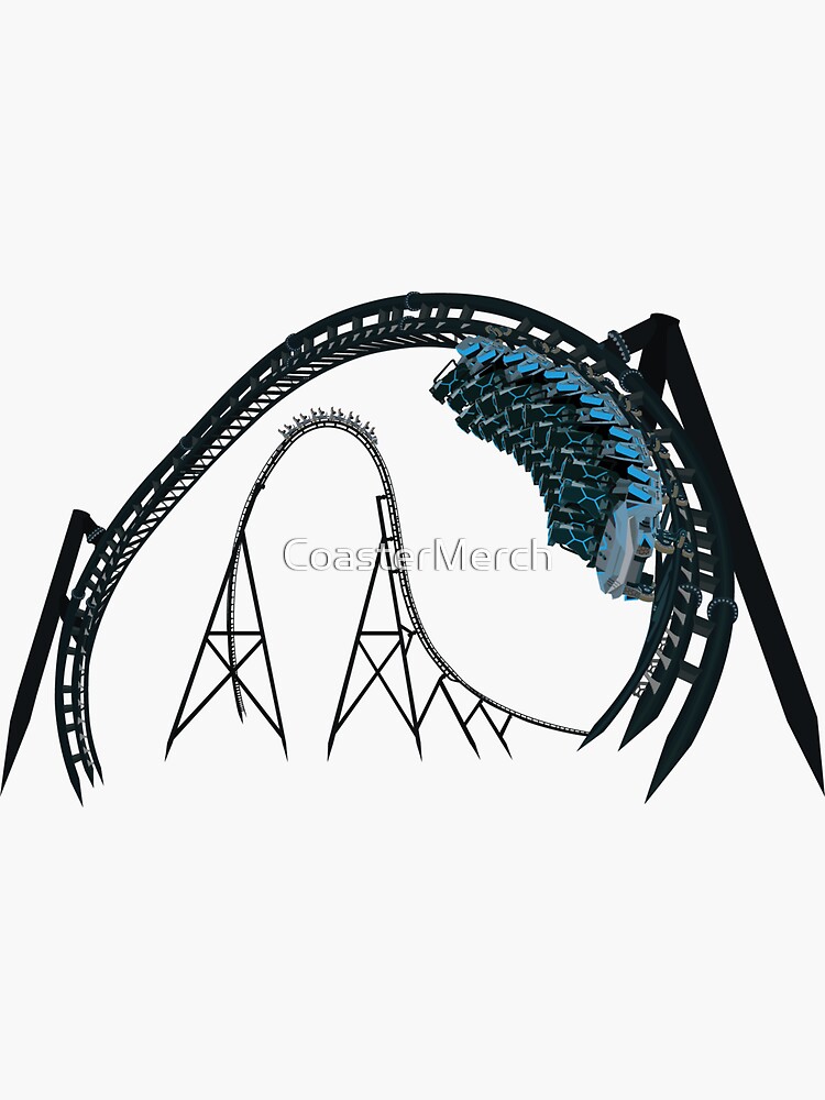 "Velociraptor Rollercoaster" Sticker for Sale by CoasterMerch | Redbubble