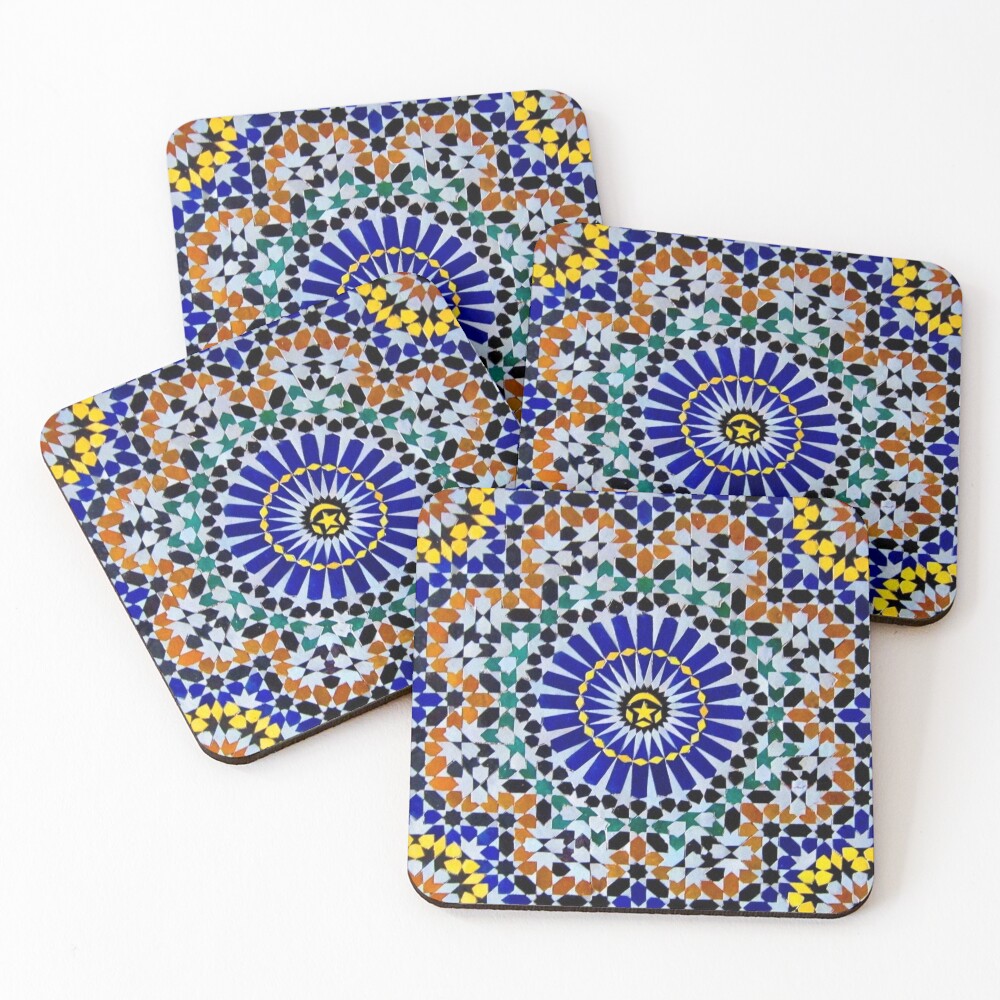 " Arabic tiles Moroccan Mosaic" Coasters (Set of 4) by MinimalTag ...