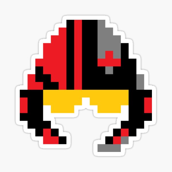 "8-Bit Poe Helmet" Sticker by CreamFraiche | Redbubble