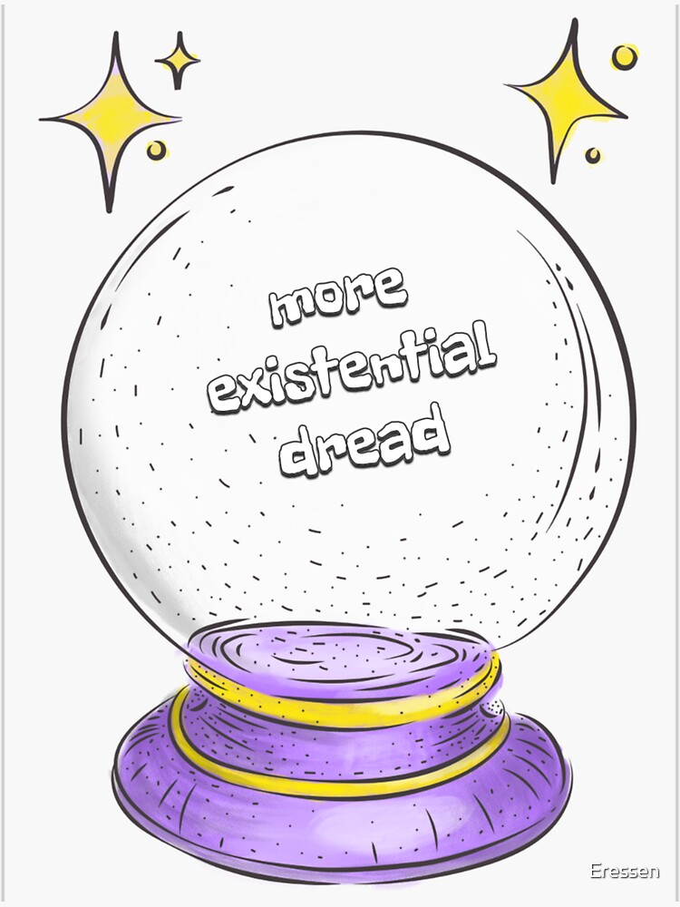 "More existential dread. 2021 funny predictions" Sticker by Eressen ...