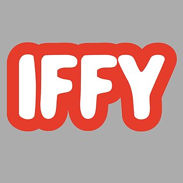 "Iffy - Red Outline" Sticker by jorgechubuter | Redbubble