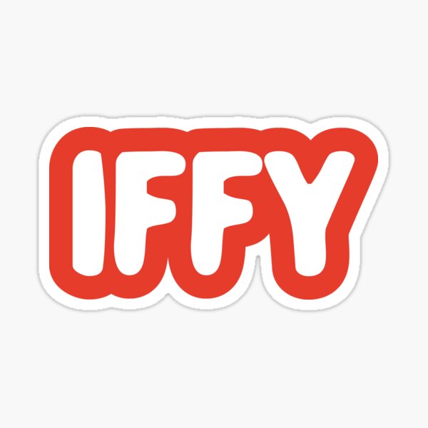 "Iffy - Red Outline" Sticker by jorgechubuter | Redbubble
