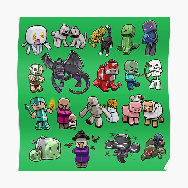 Decoración: Minecraft Mobs | Redbubble