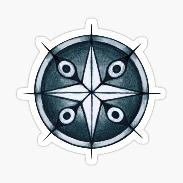 "Eye Compass Rose" Sticker for Sale by GrinningDoom | Redbubble