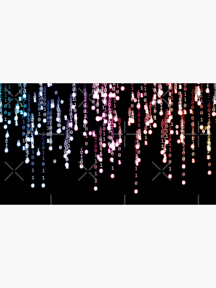 "Rainbow Matrix Rain" Sticker for Sale by SpaceNinja-007 | Redbubble