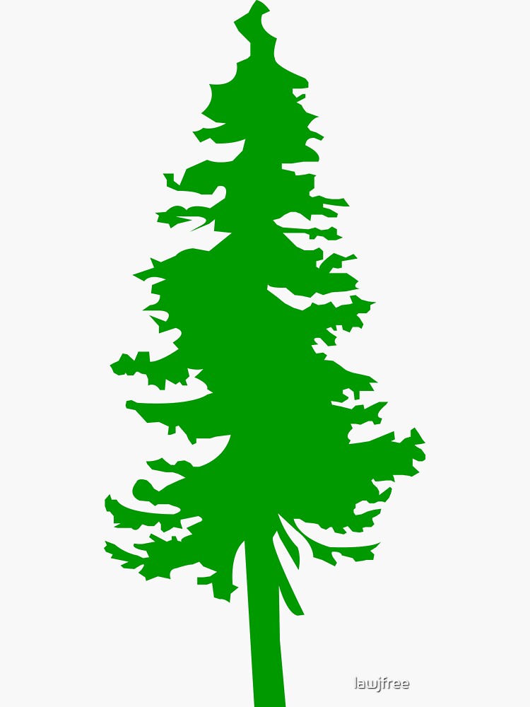 "Plain Green Tree | Doug Fir/Pine/Evergreen" Sticker for Sale by ...