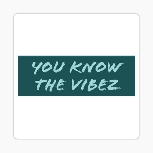 "you know the vibez" Sticker for Sale by derryshop | Redbubble