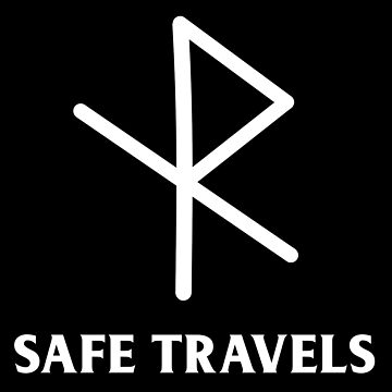 "Viking Runes Safe Travels" Sticker for Sale by larspat | Redbubble