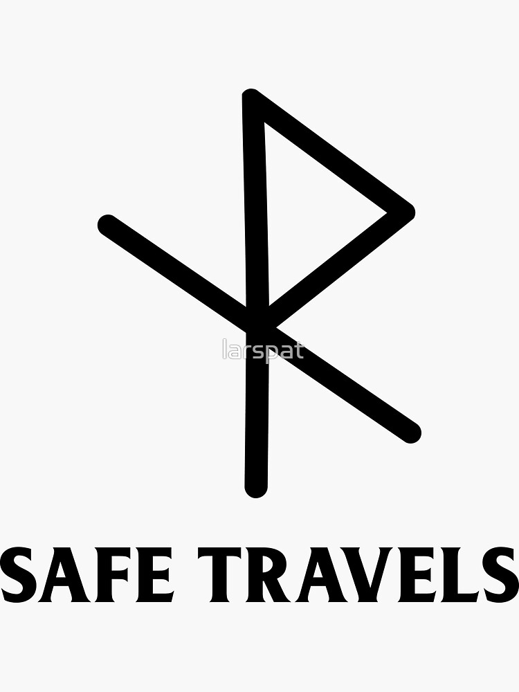 "Viking Runes Safe Travels" Sticker for Sale by larspat | Redbubble