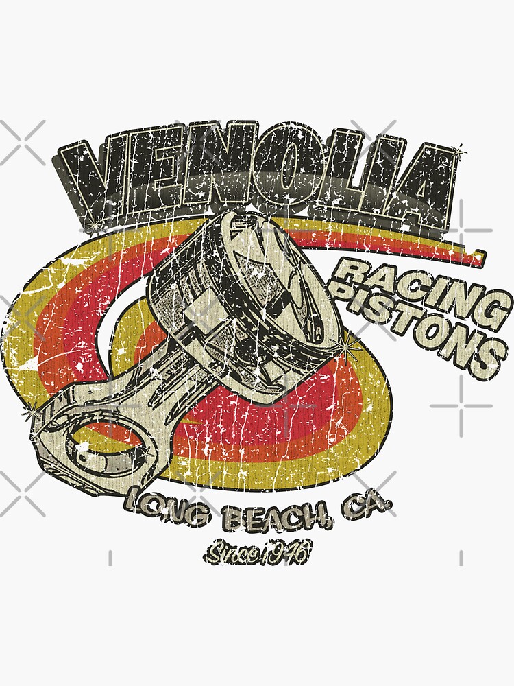 "Venolia Racing Pistons 1946" Sticker for Sale by AstroZombie6669 ...