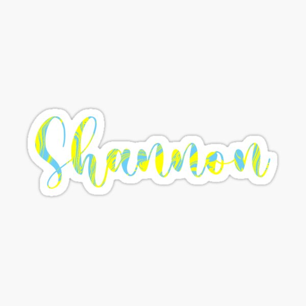 "Shannon Custom Name" Sticker for Sale by Krabstyx | Redbubble