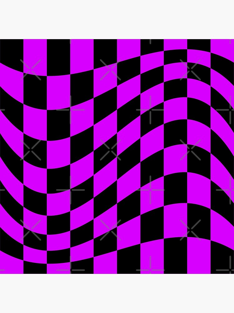 "purple and black tile twist checker board checkers" Art Print by ...