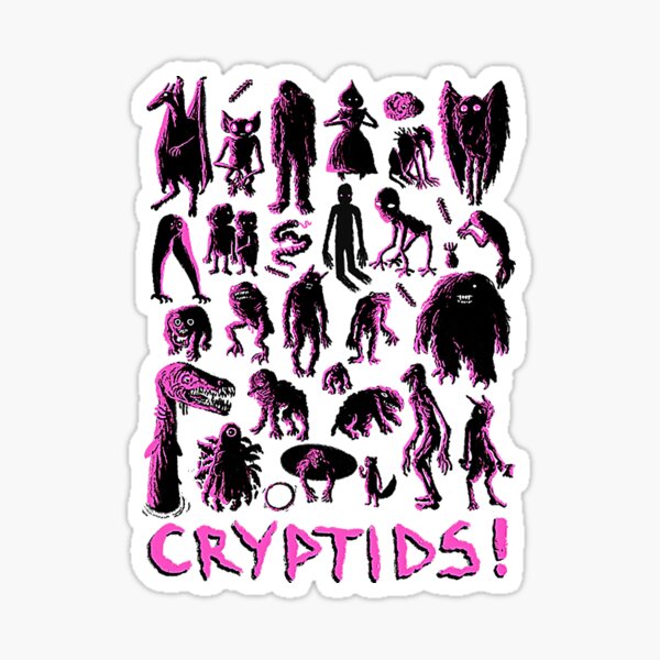 "Know Your Cryptids! T-Shirt" Sticker for Sale by Veneno45mx | Redbubble