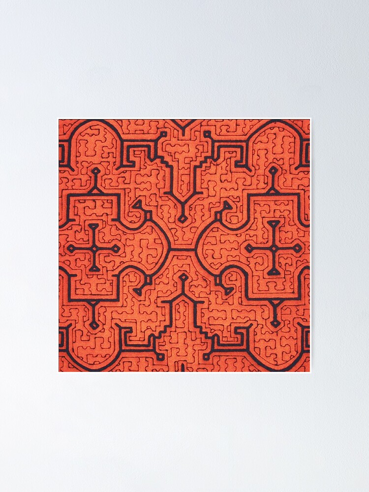 "Shipibo Sunset" Poster for Sale by Kickasstshirts | Redbubble