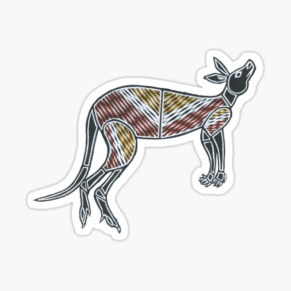 "AUSTRALIAN ABORIGINAL ART - AUSTRALIAN MAP" Sticker by INDICFASHION ...