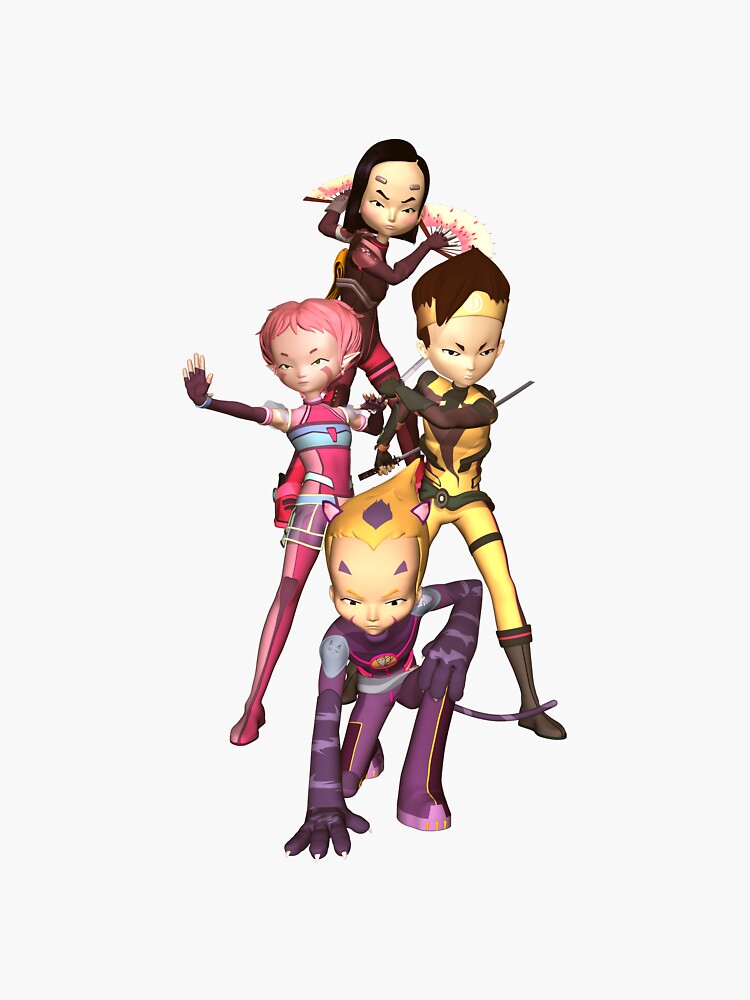 "Code Lyoko characters. Odd, Ulrich, Yumi and Aelita" Sticker by ...