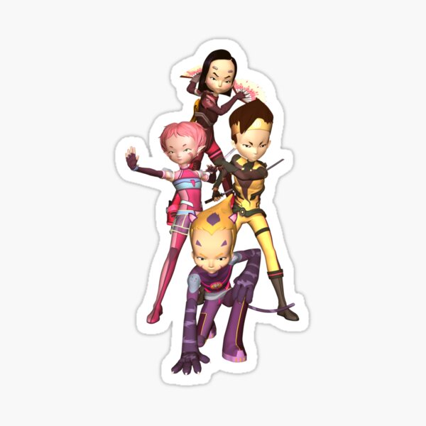 "Code Lyoko characters. Odd, Ulrich, Yumi and Aelita" Sticker by ...