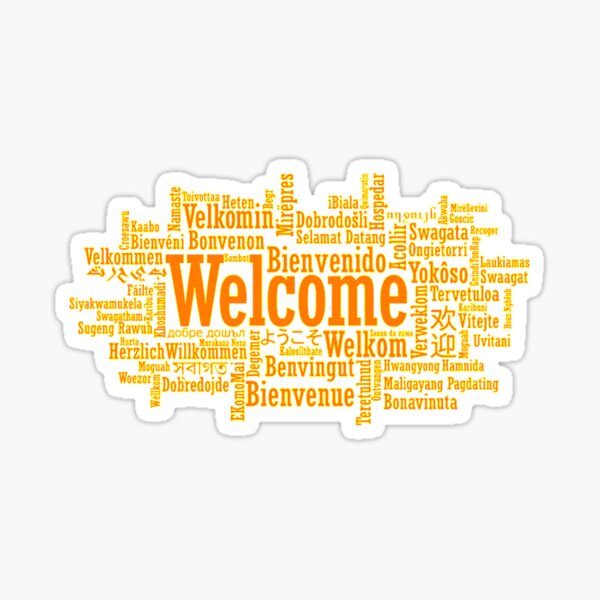 "Welcome title of lettering creativity text arts quotes" Sticker for ...