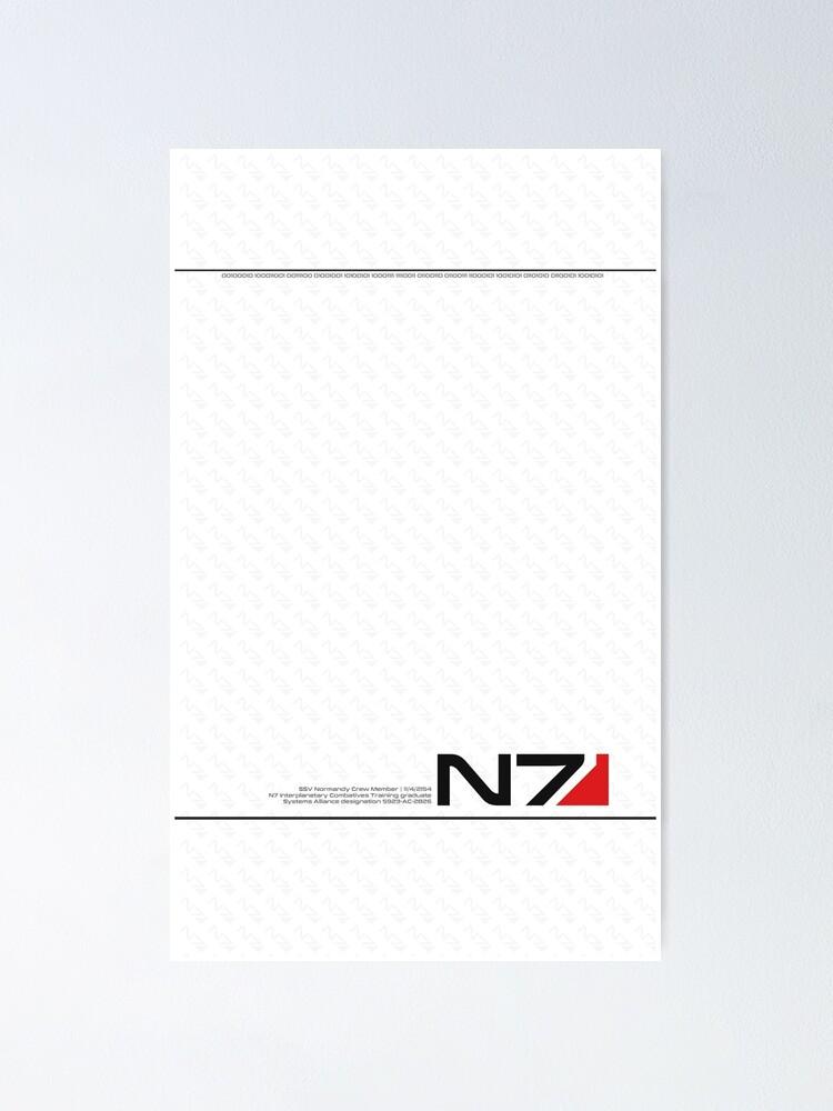 "N7 - White" Poster by scleradesign | Redbubble
