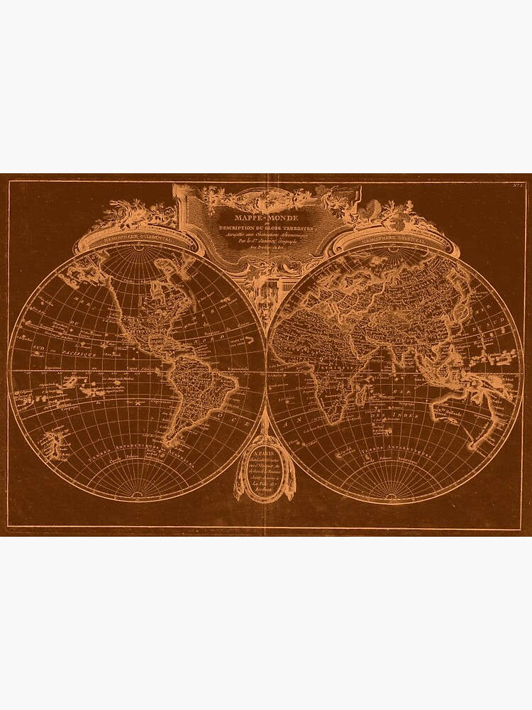 "World Map (1775) Brown & Light Brown" Poster for Sale by BravuraMedia ...