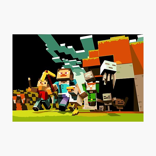 Lámina fotográfica «preparación de combate de minecraft» de kinandira ...