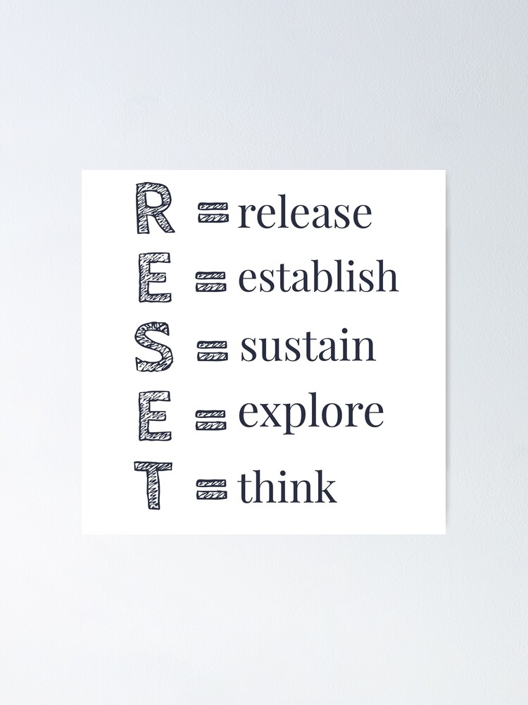 "RESET (Black)" Poster by Crisma2903 | Redbubble