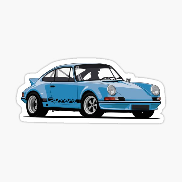 "classic blue german car" Sticker by OlegNaches | Redbubble