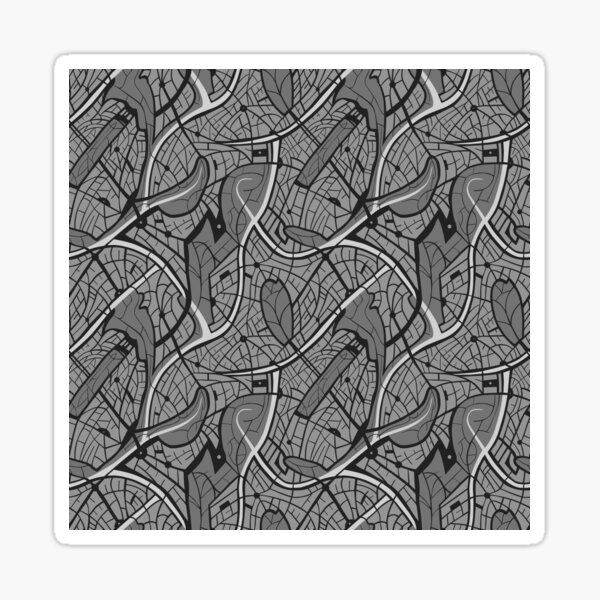 "Hand drawn motif of city's map" Sticker for Sale by TatianaWind ...