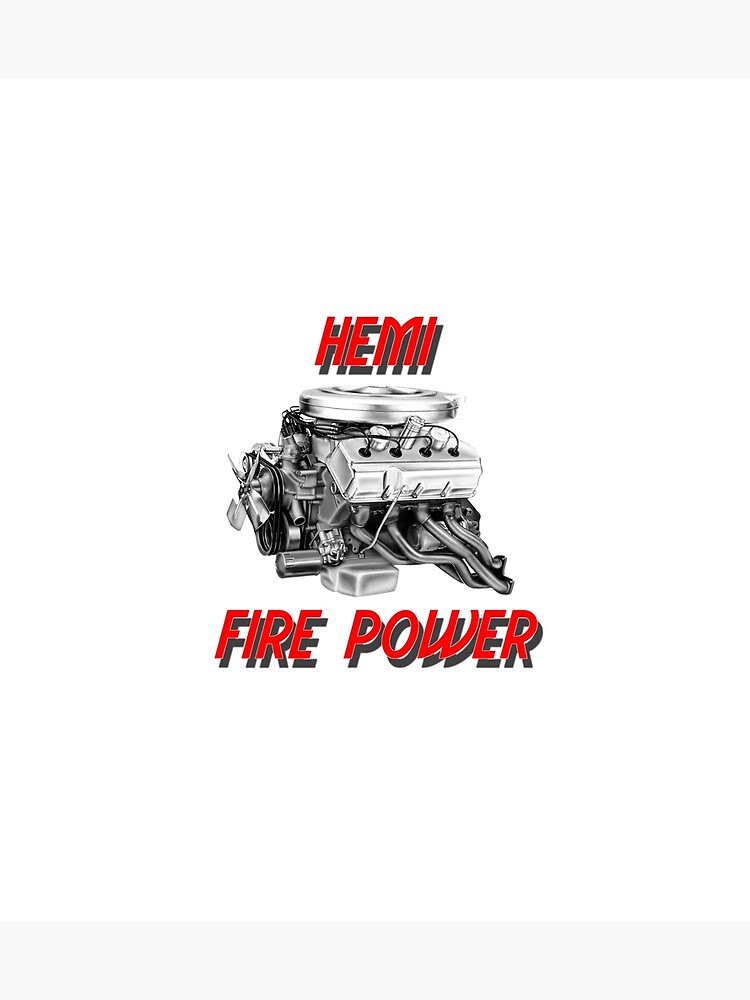 "Hemi Fire Power V8 engine" Poster by OldschoolTs | Redbubble