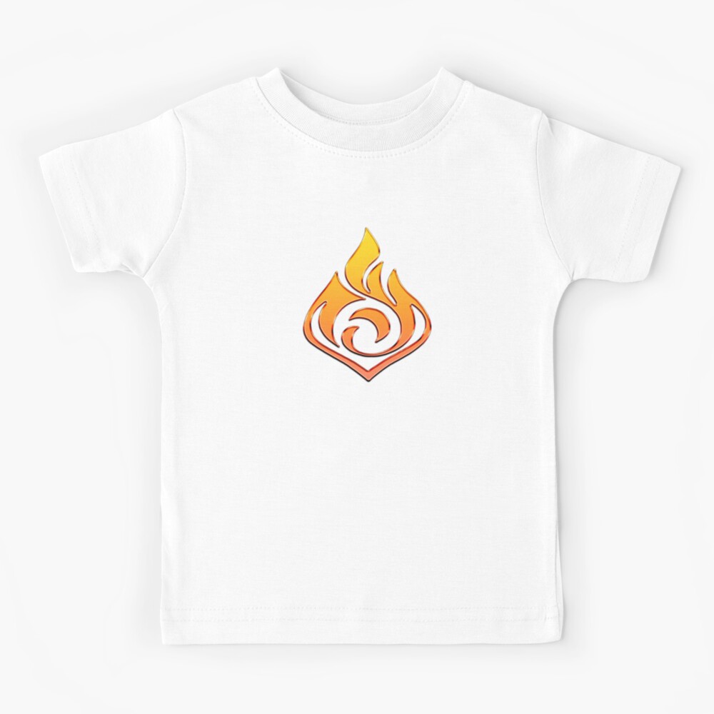 Camiseta para niños «Genshin Impact Symbol Element Fire Pyro Natlan ...