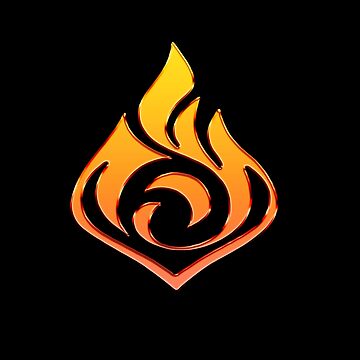 "Genshin Impact Symbol Element Fire Pyro Natlan - Vibrant Colours" Art Board Print for Sale by ...